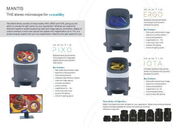Mantis Ergonomic Stereo Microscope – ISA Technology